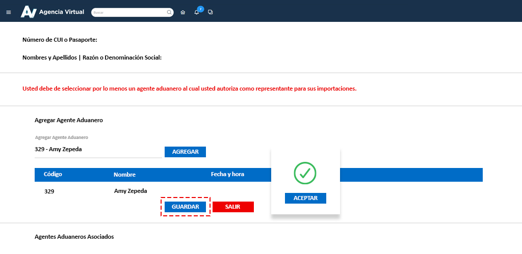Guía práctica para asociar un agente aduanero en SAT Guatemala - SEAL